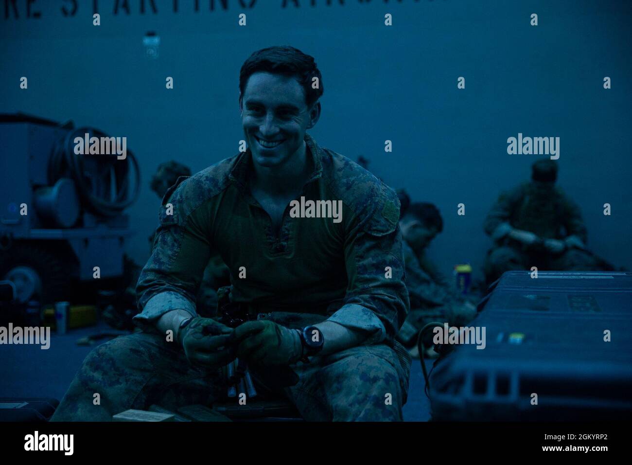 A U.S. Marine with Force Reconnaissance Platoon, 31st Marine ...