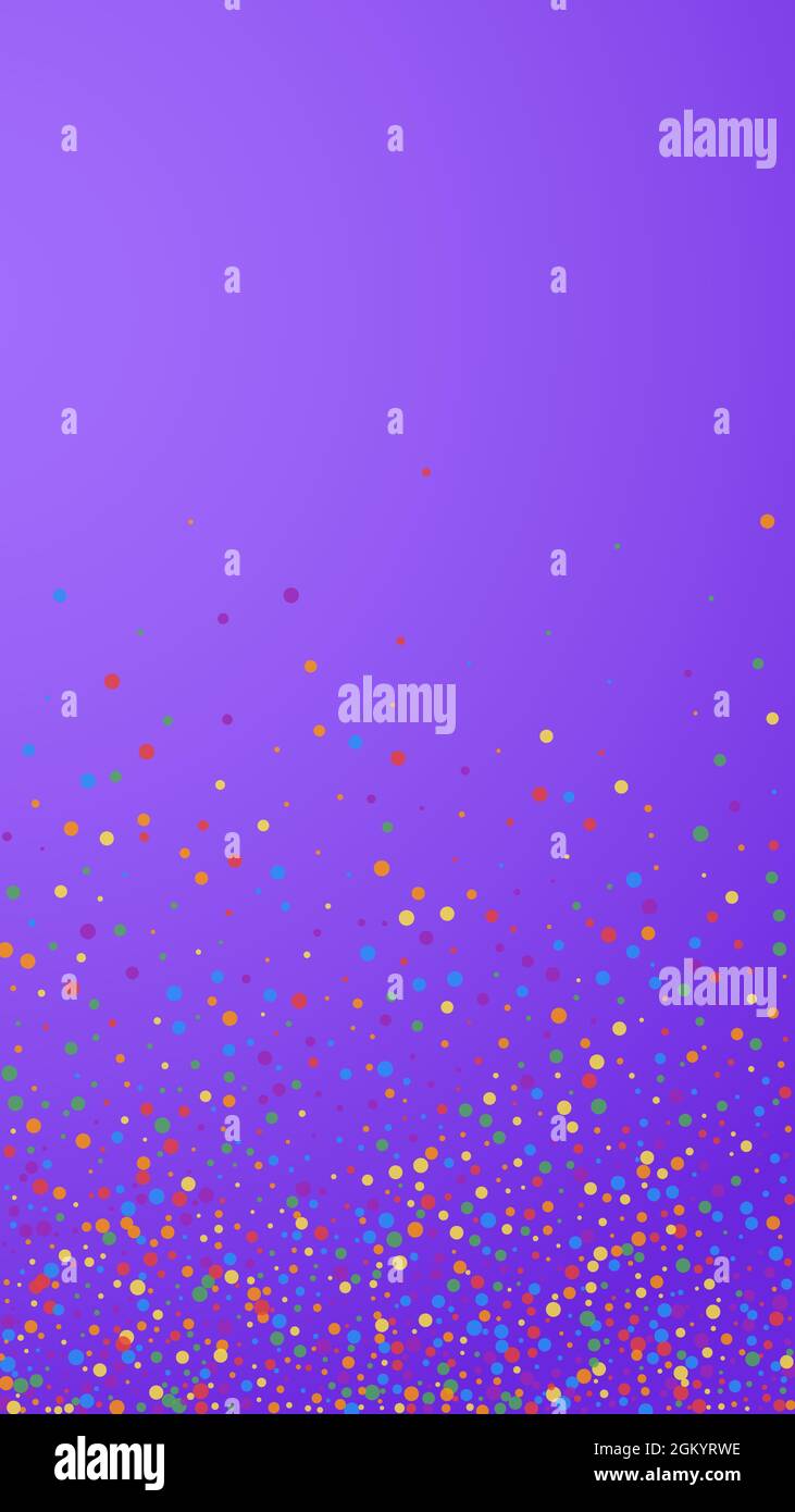 Festive alive confetti. Celebration stars. Rainbow confetti on violet ...