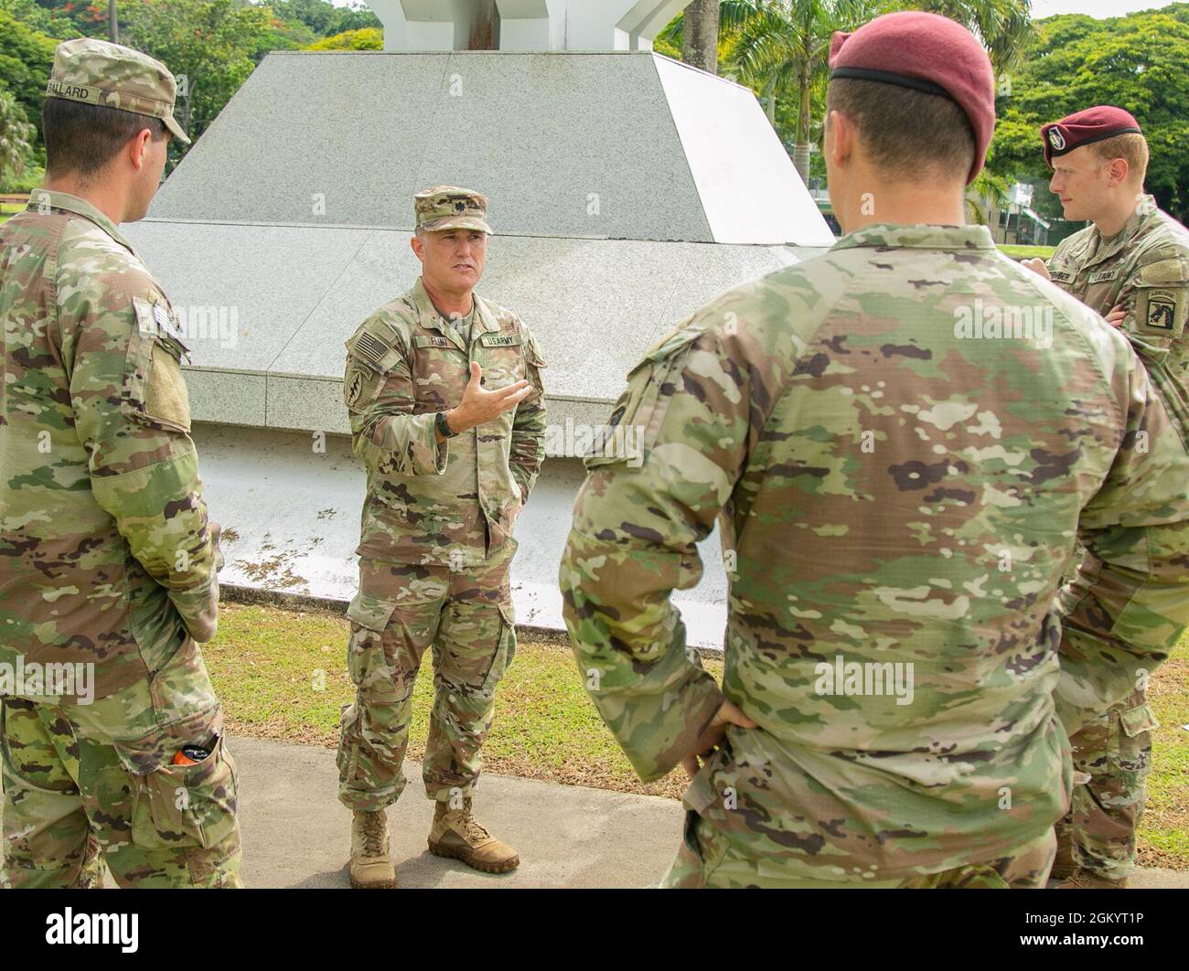 Lt. Col. Erik Flint, the unit historian for America’s First Corps ...