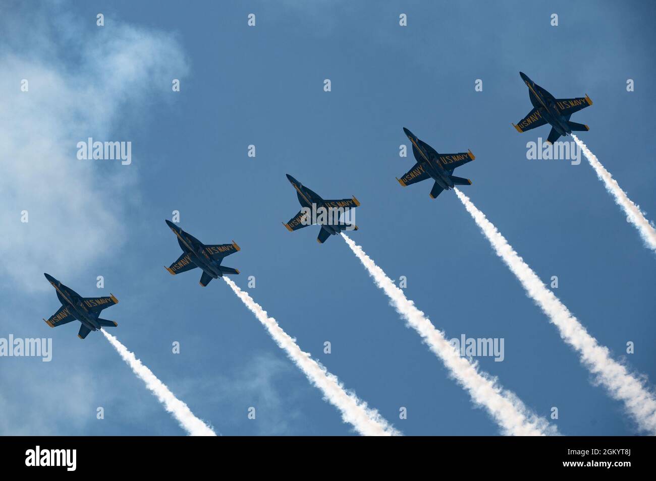 The U.S. Navy Air Demonstration Squadron, the Blue Angels, fly in ...