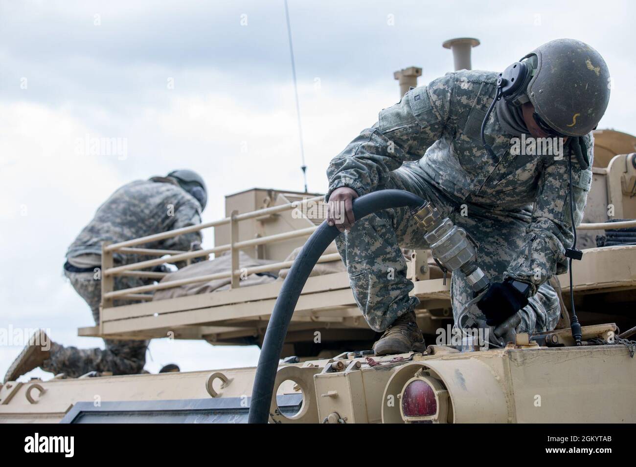A U.S. Army Master Gunner Student, assigned to 3rd Squadron, 16th ...