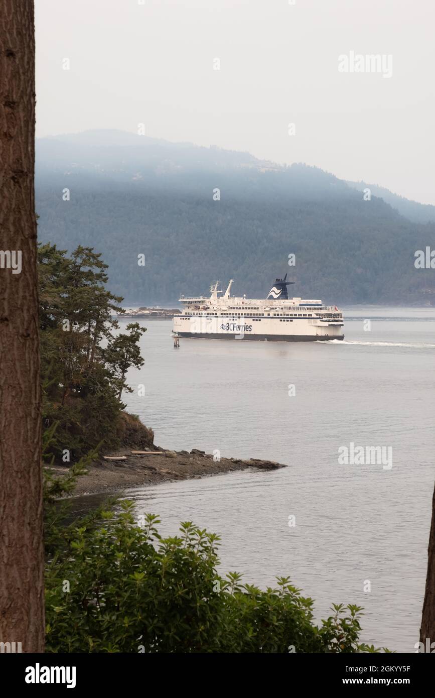 BC Ferries Boat Leaving the Terminal in Swartz Bay Stock Photo - Alamy