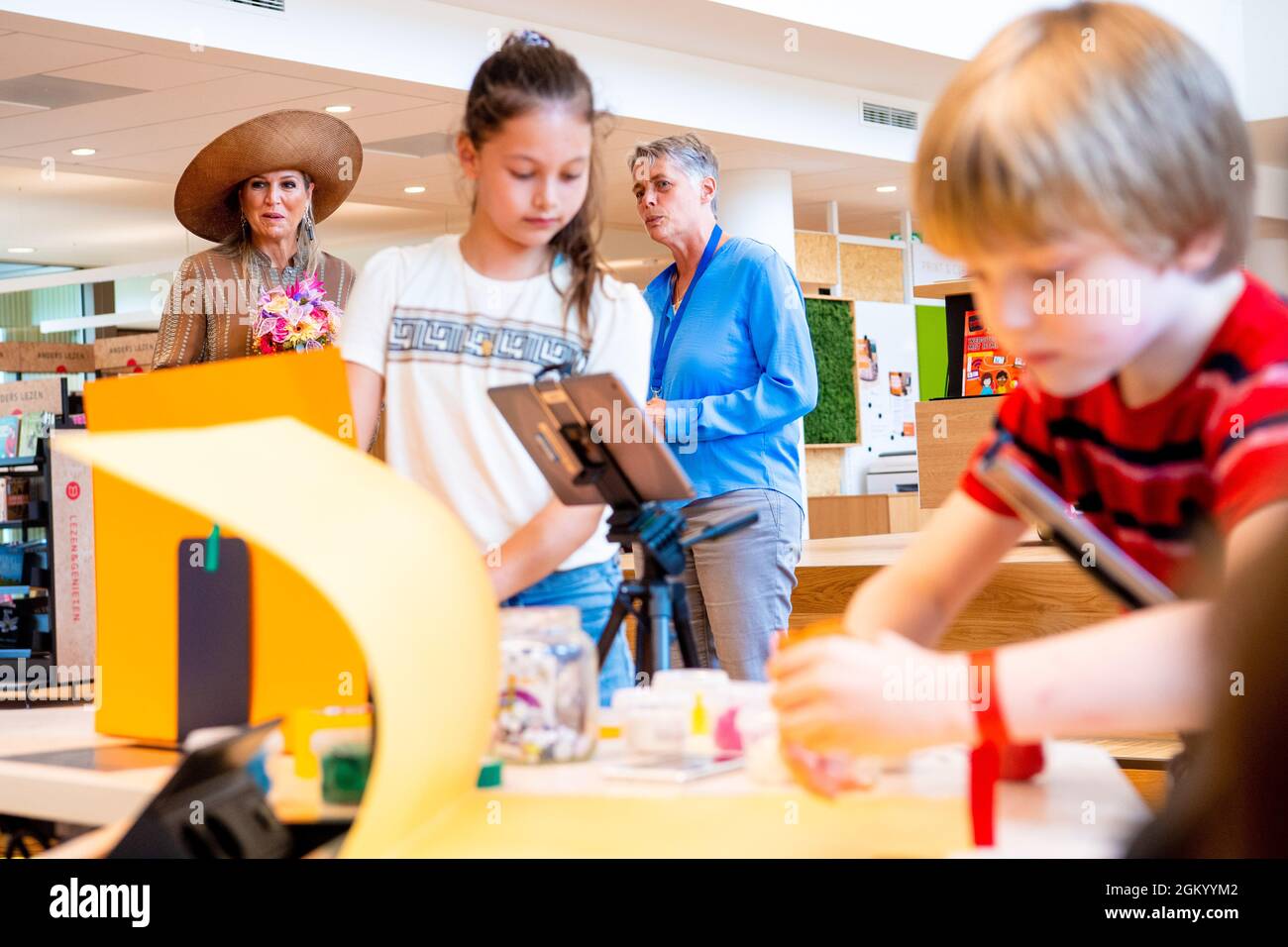Queen Maxima at the opening of the House of Culture and Administration ...