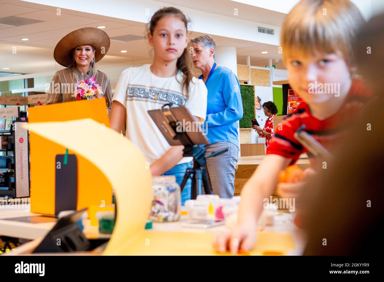 Queen Maxima at the opening of the House of Culture and Administration ...