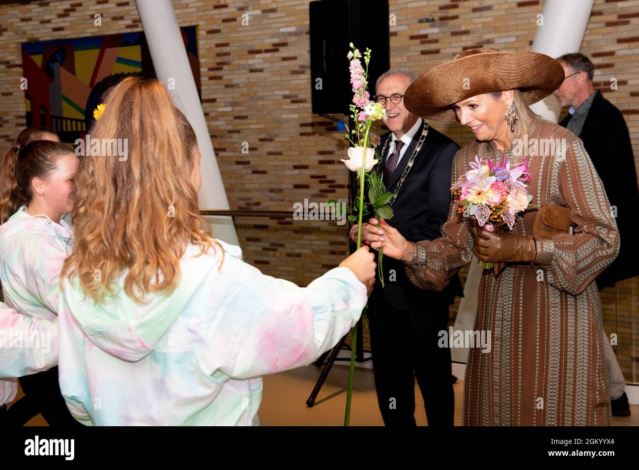 Queen Maxima at the opening of the House of Culture and Administration ...