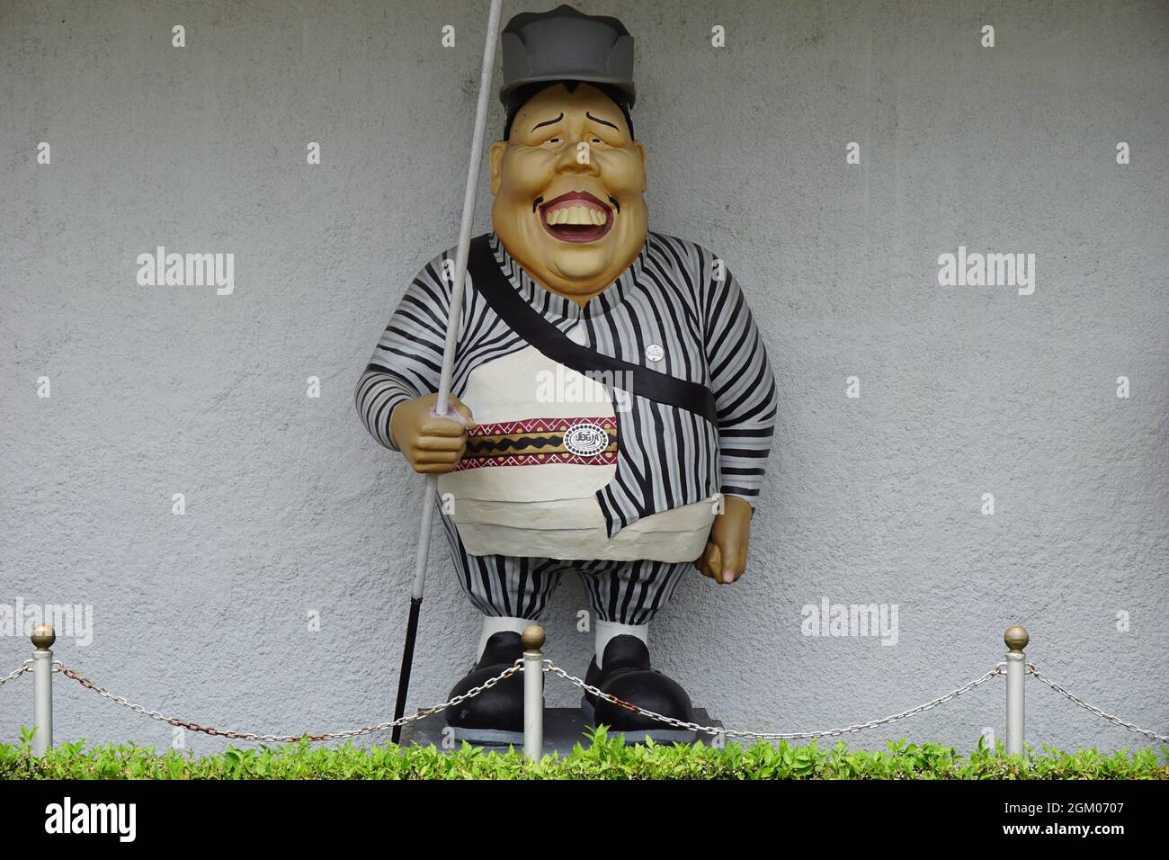 The statue of ancient javanese soldier Stock Photo - Alamy