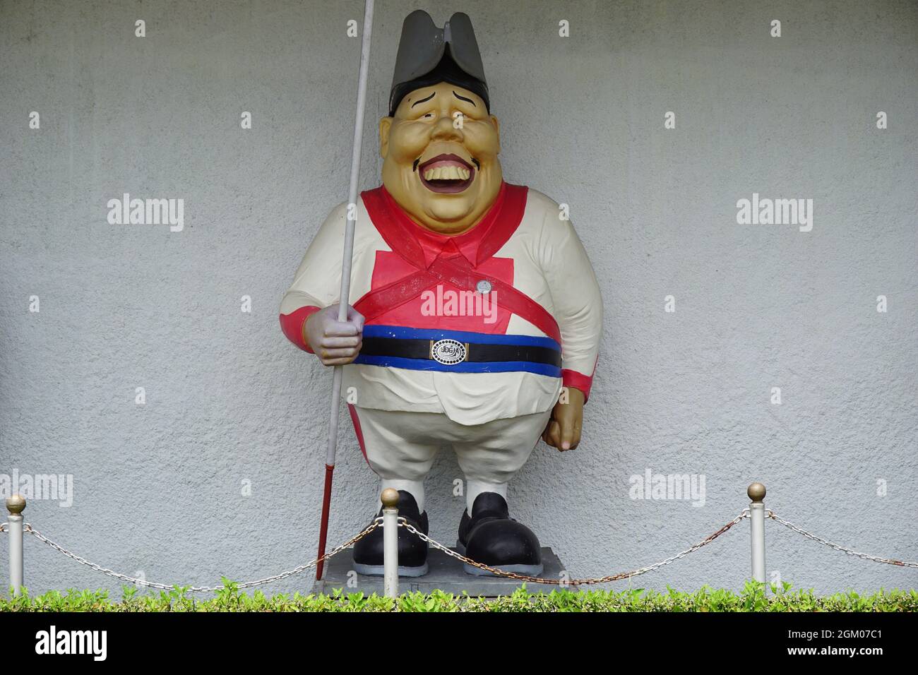 The statue of ancient javanese soldier Stock Photo - Alamy