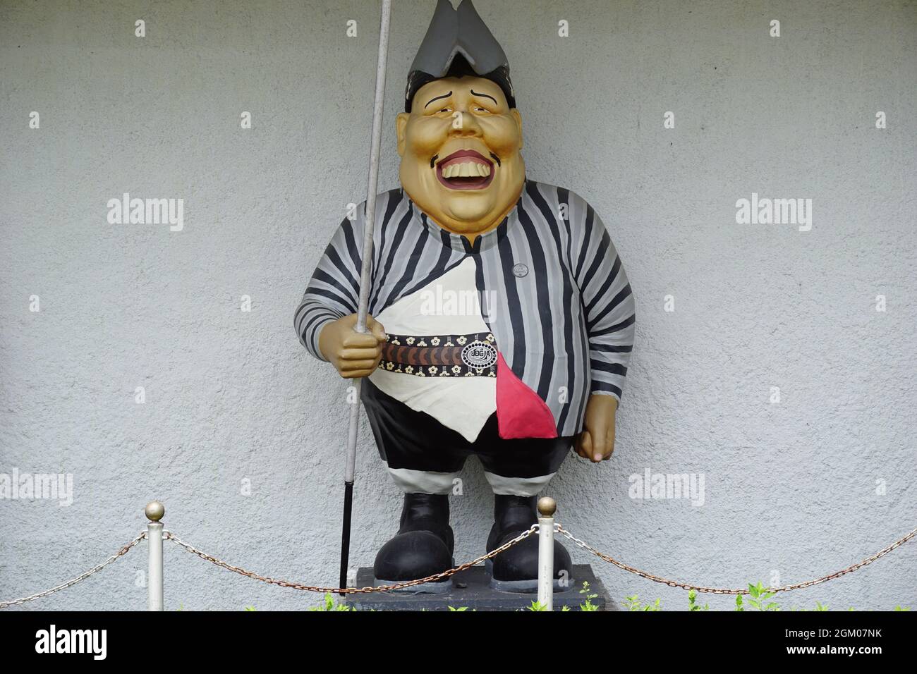 The statue of ancient javanese soldier Stock Photo - Alamy