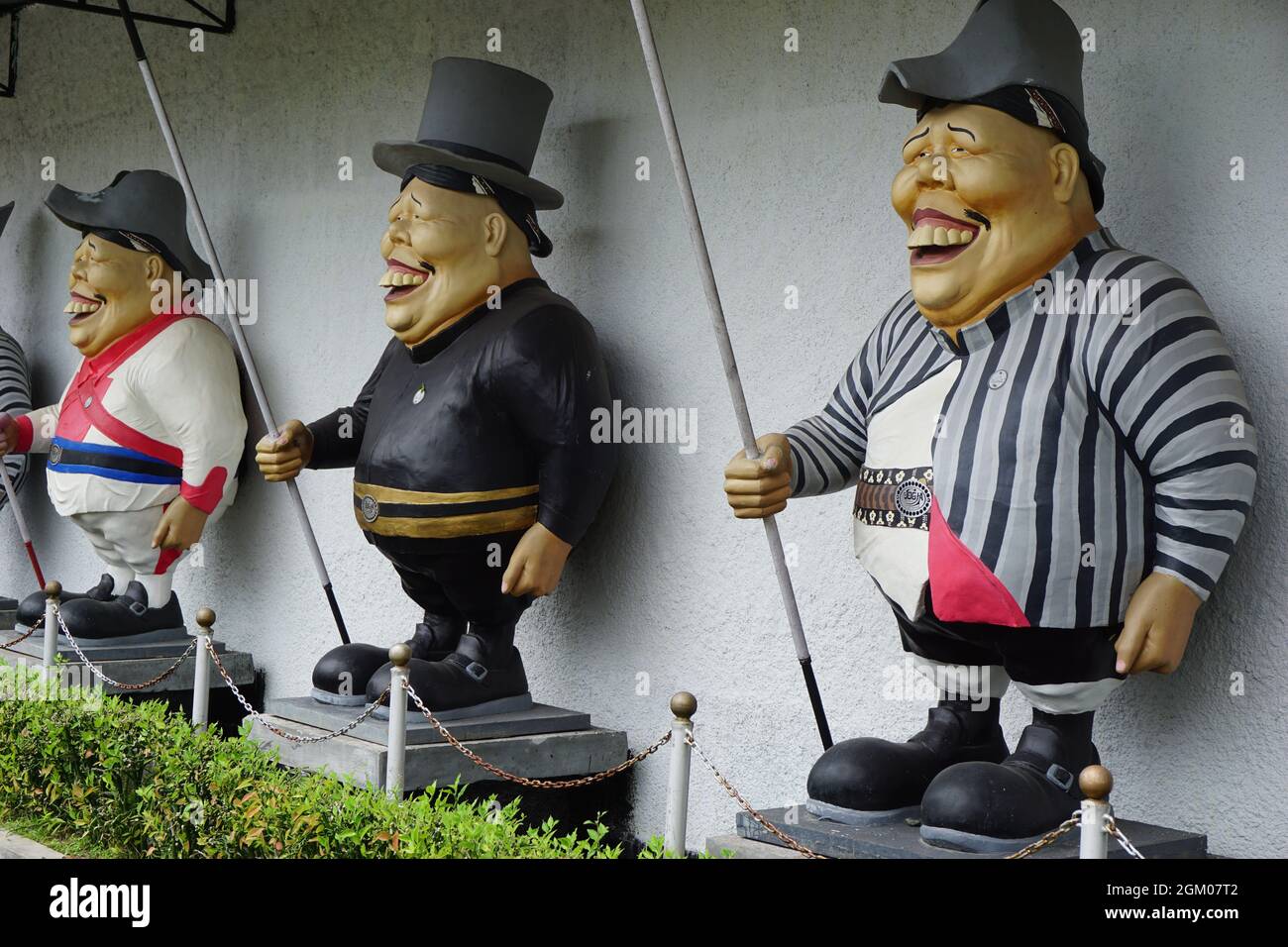 The statue of ancient javanese soldier Stock Photo - Alamy