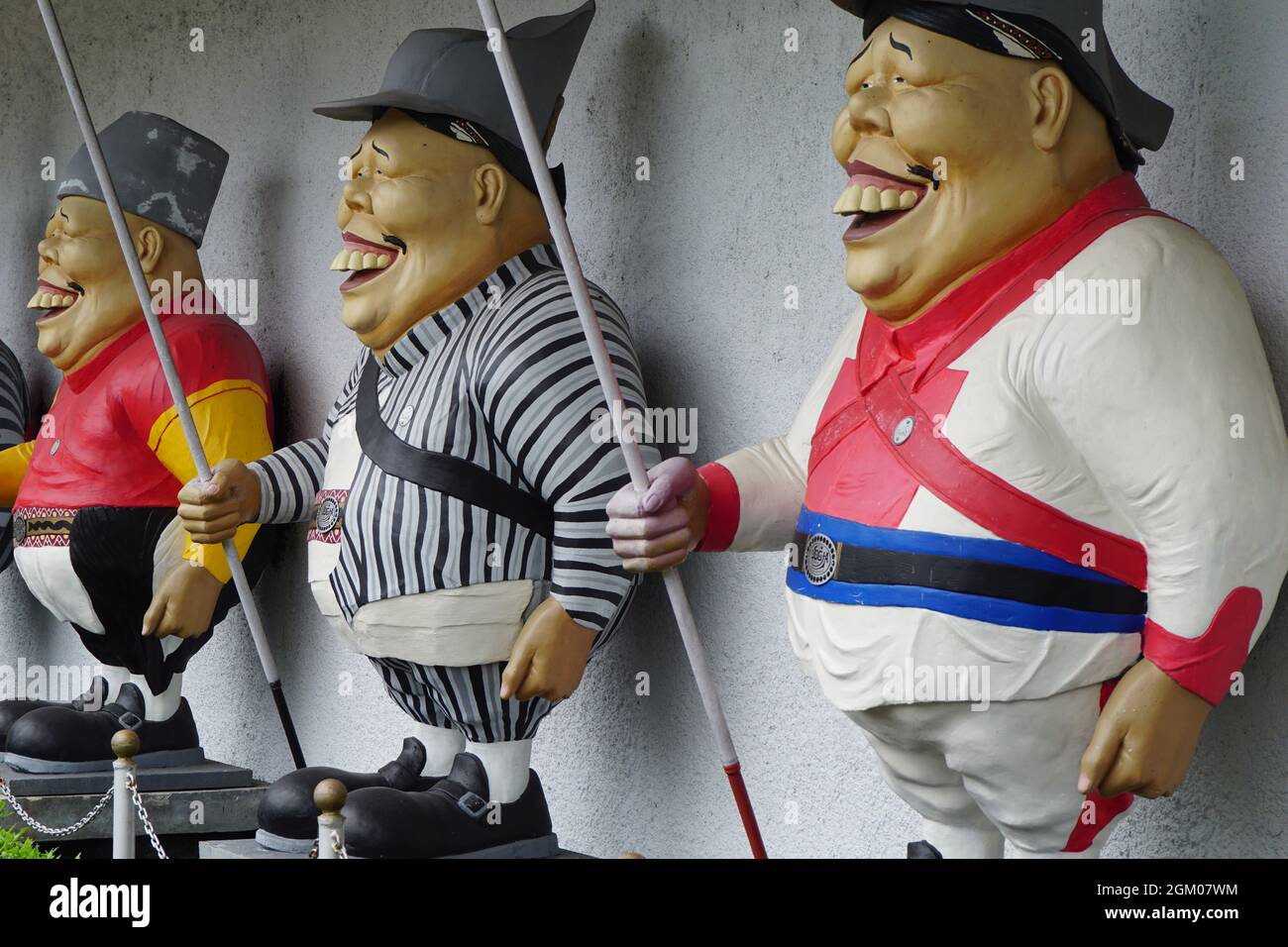 The statue of ancient javanese soldier Stock Photo - Alamy