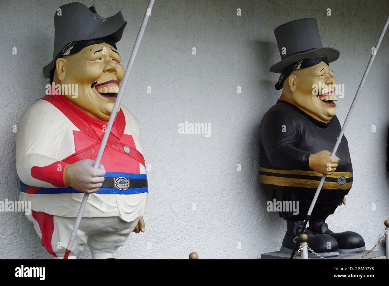 The statue of ancient javanese soldier Stock Photo - Alamy