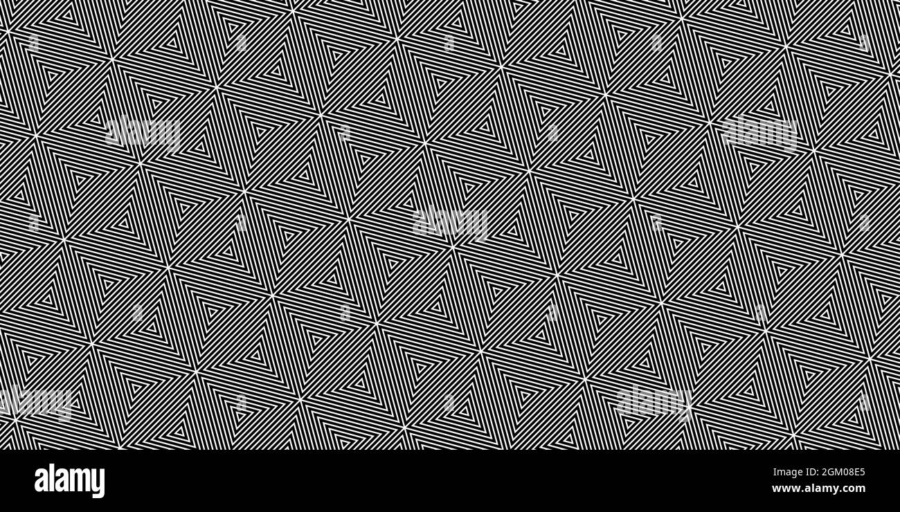 Abstract geometric pattern lines triangle seamless monochrome with ...