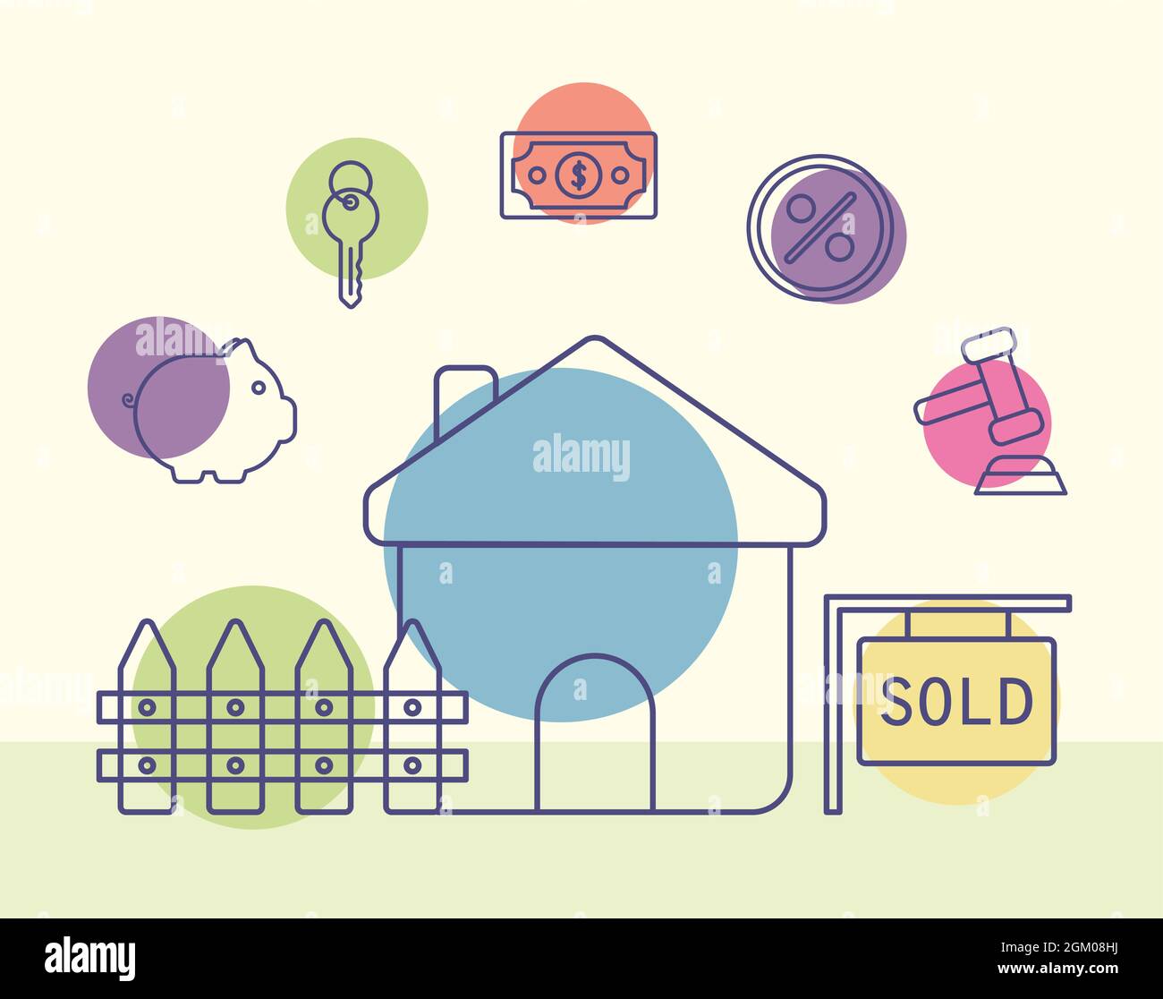 sold house design Stock Vector Image & Art - Alamy