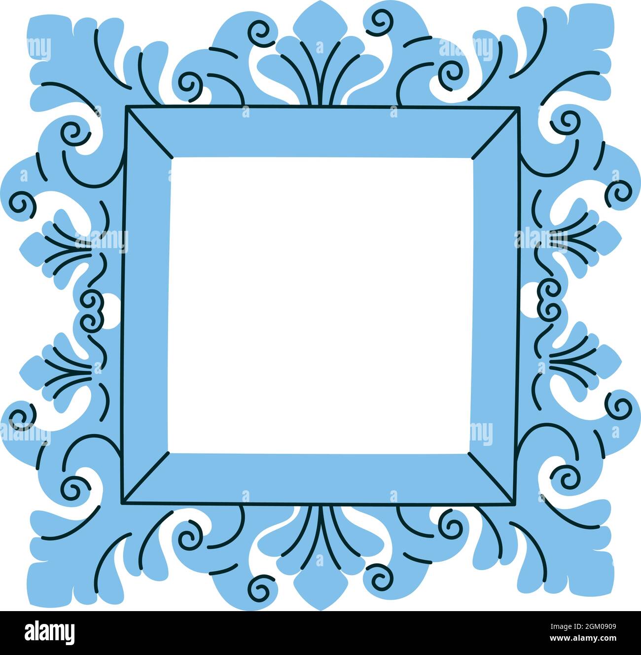 pale blue frame Stock Vector Image & Art - Alamy