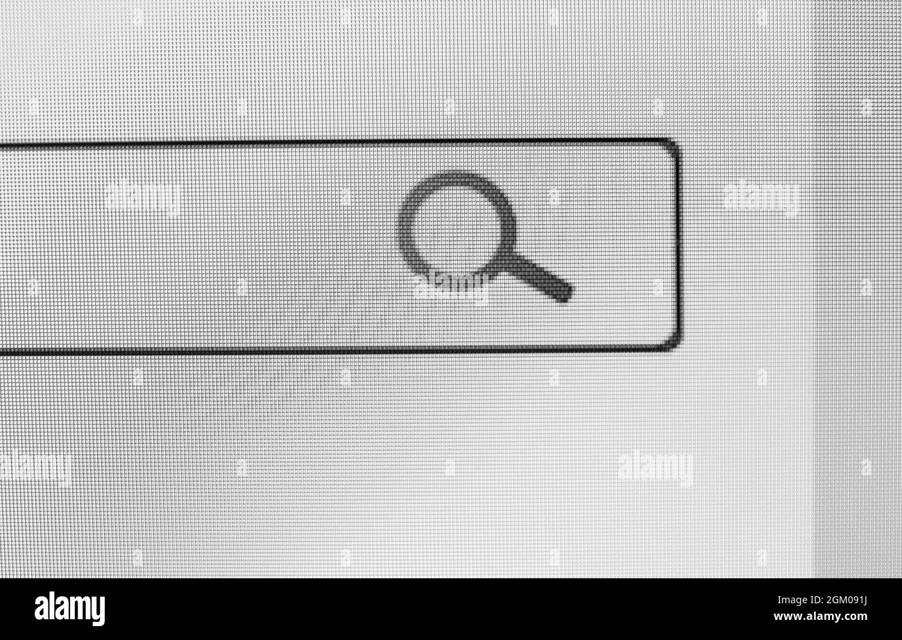 Searching box on monitor screen Stock Photo - Alamy