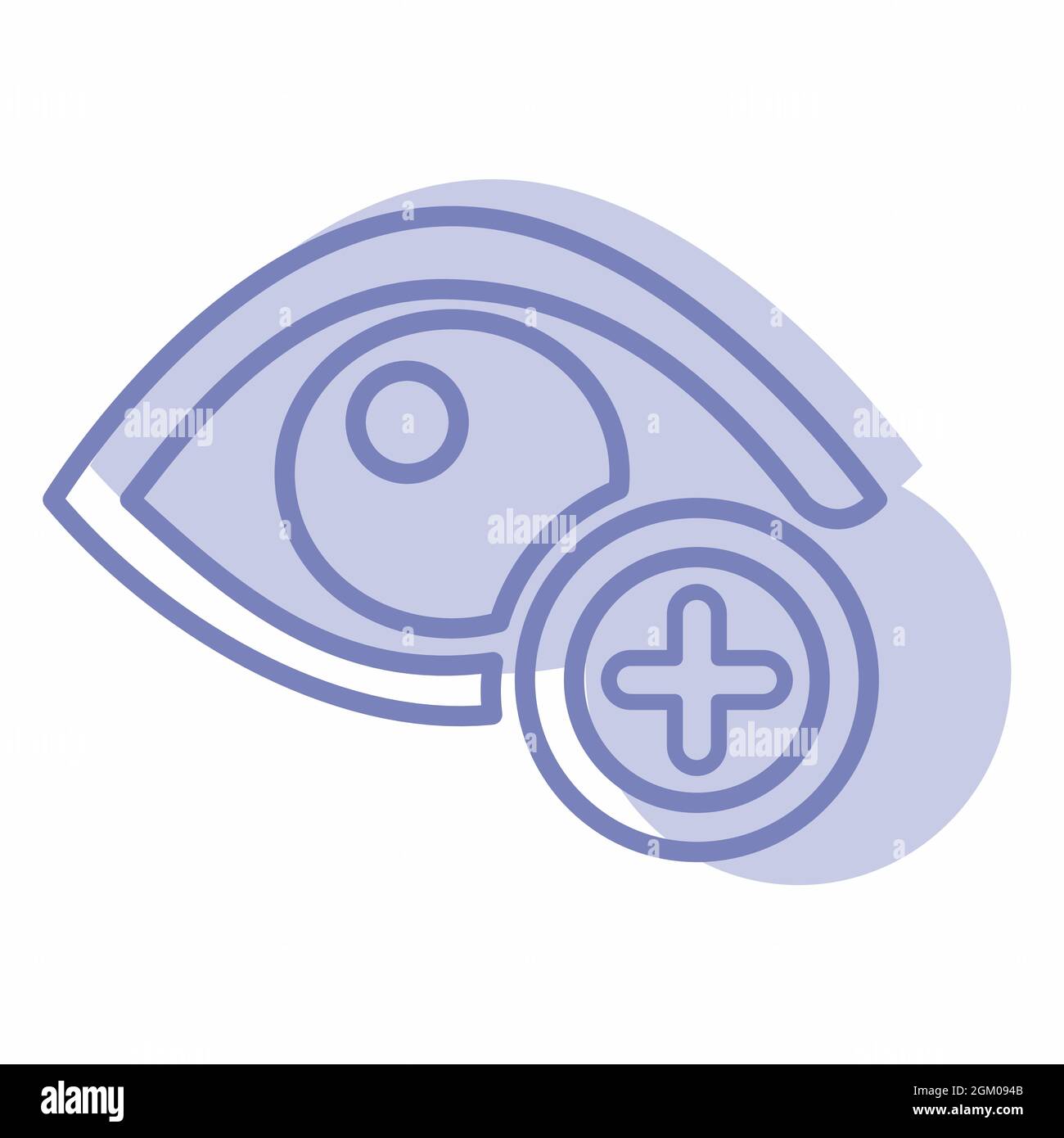 Icon Vector of Eye Exam 2 - Two Tone Style - Simple illustration ...