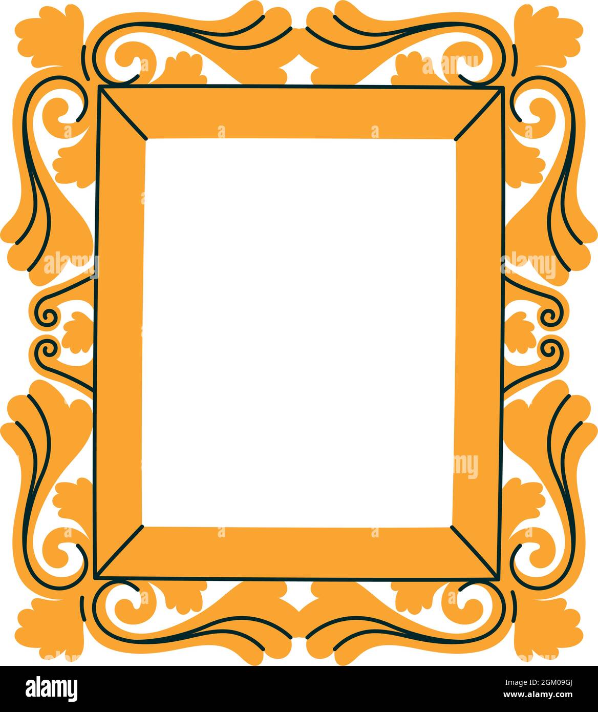 pretty yellow frame Stock Vector Image & Art - Alamy