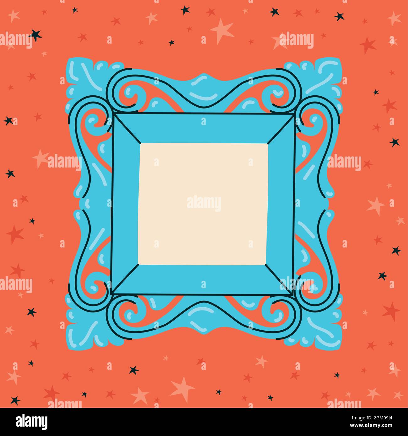 nice blue frame Stock Vector Image & Art - Alamy