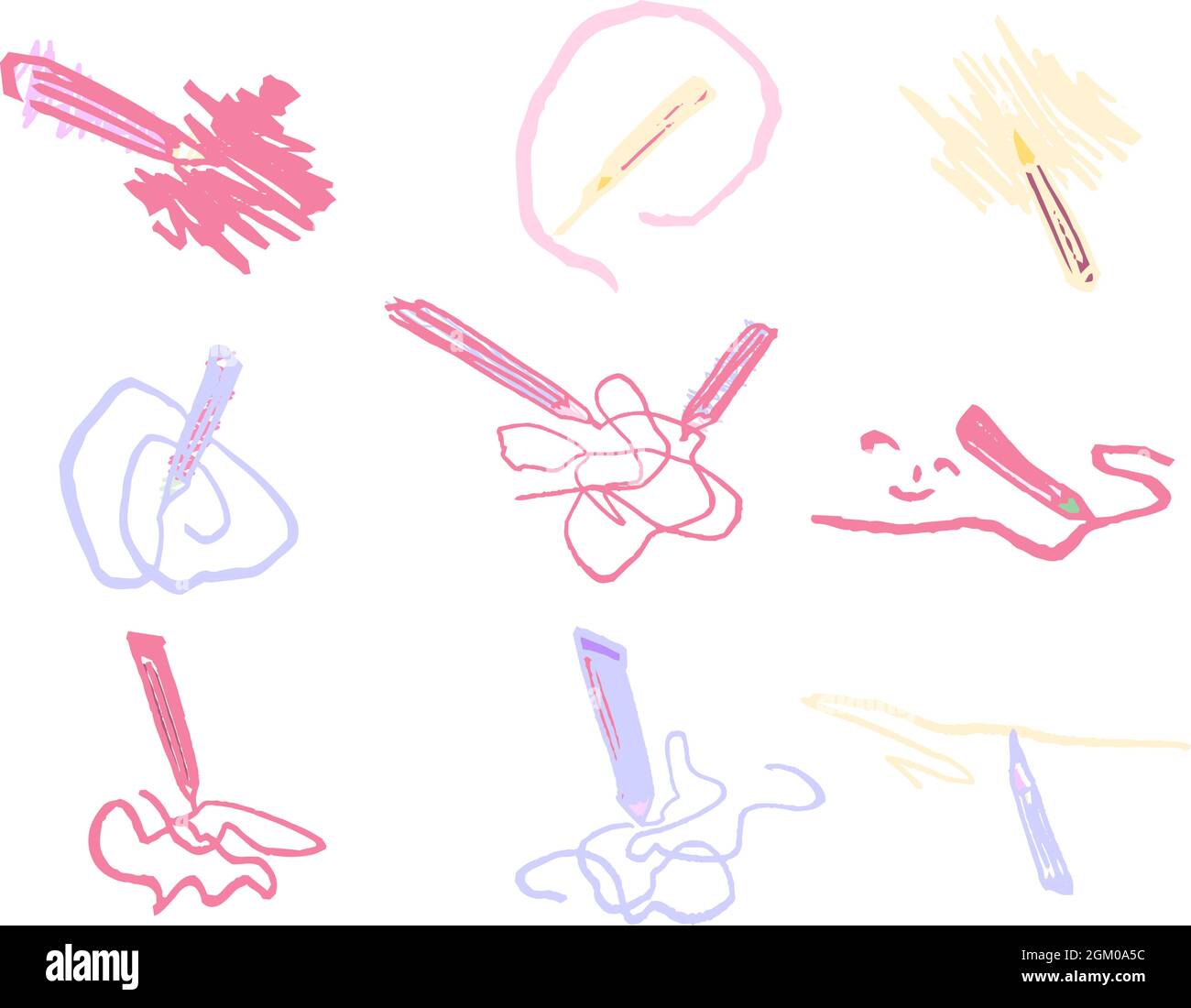 This is a illustration of Pencil scribble drawn by a child Stock Vector ...