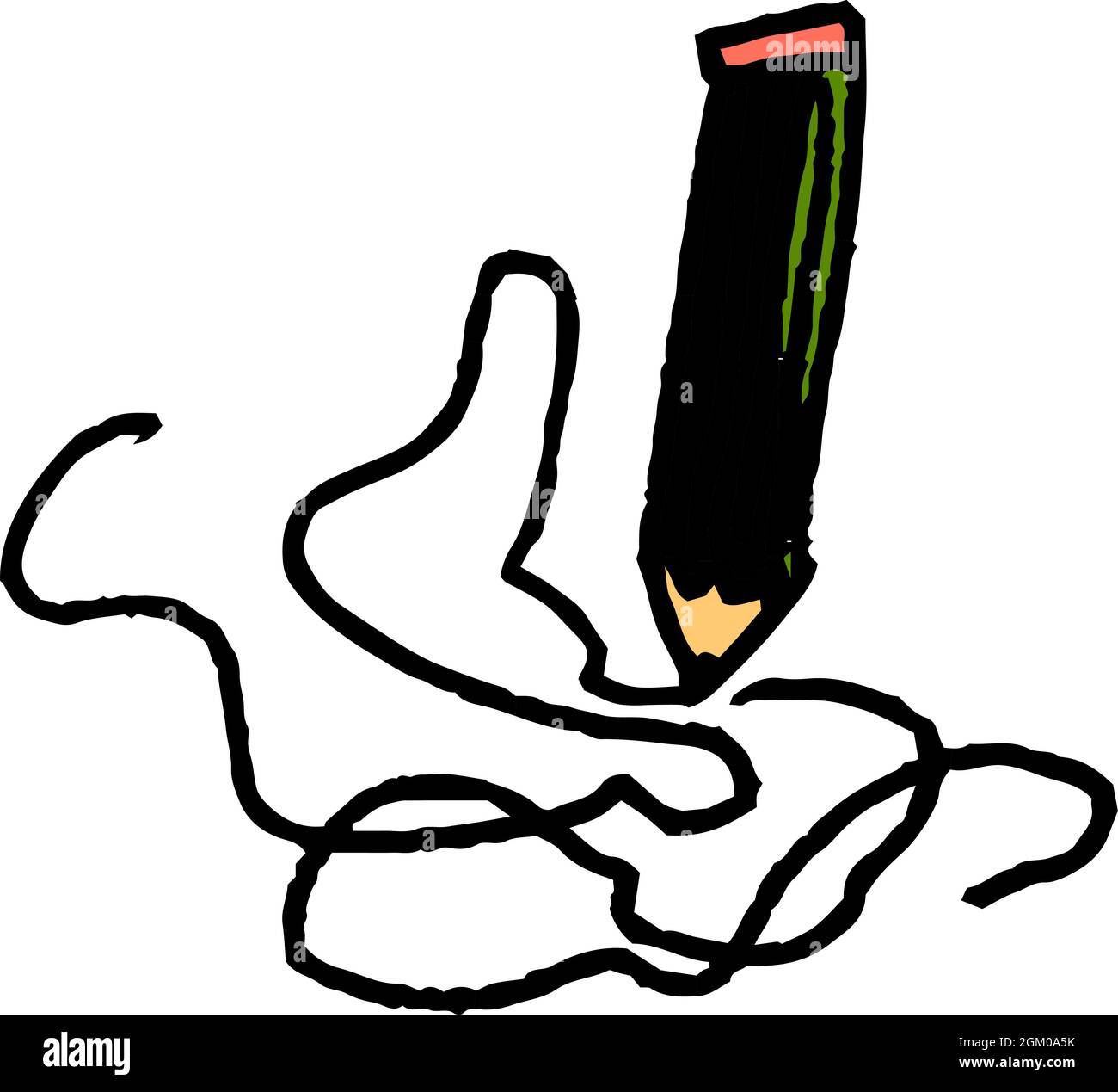 This is a illustration of Pencil scribble drawn by a child Stock Vector ...