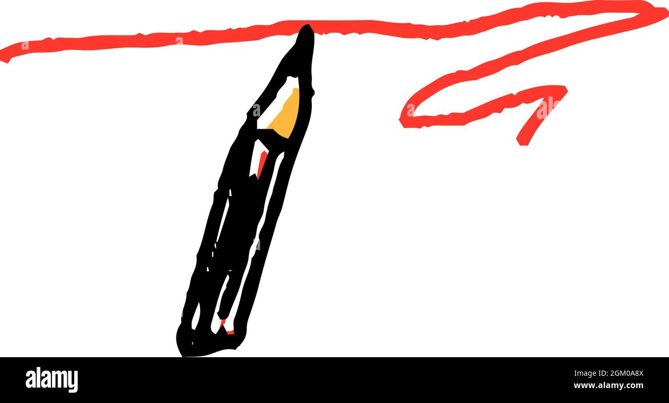This is a illustration of Pencil scribble drawn by a child Stock Vector ...