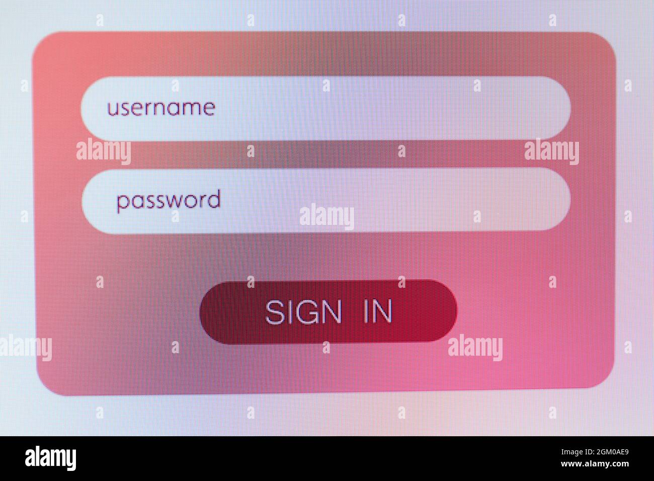Password input box hi-res stock photography and images - Alamy