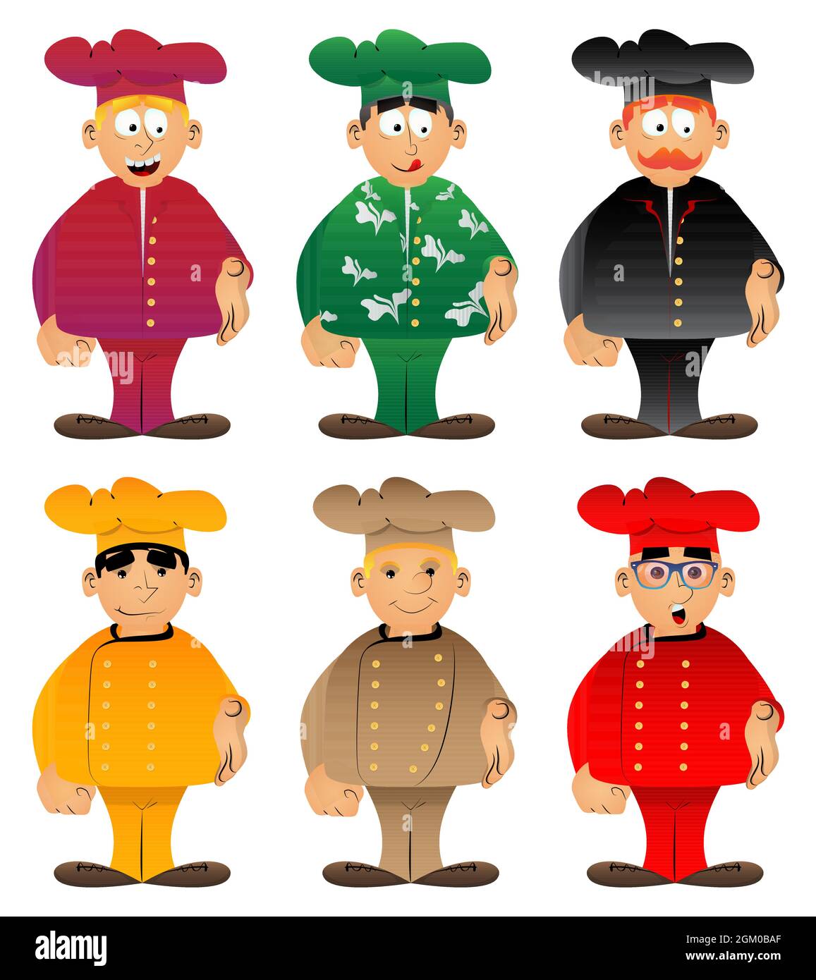 Cartoon chef baker character giving Cut Out Stock Images & Pictures - Alamy