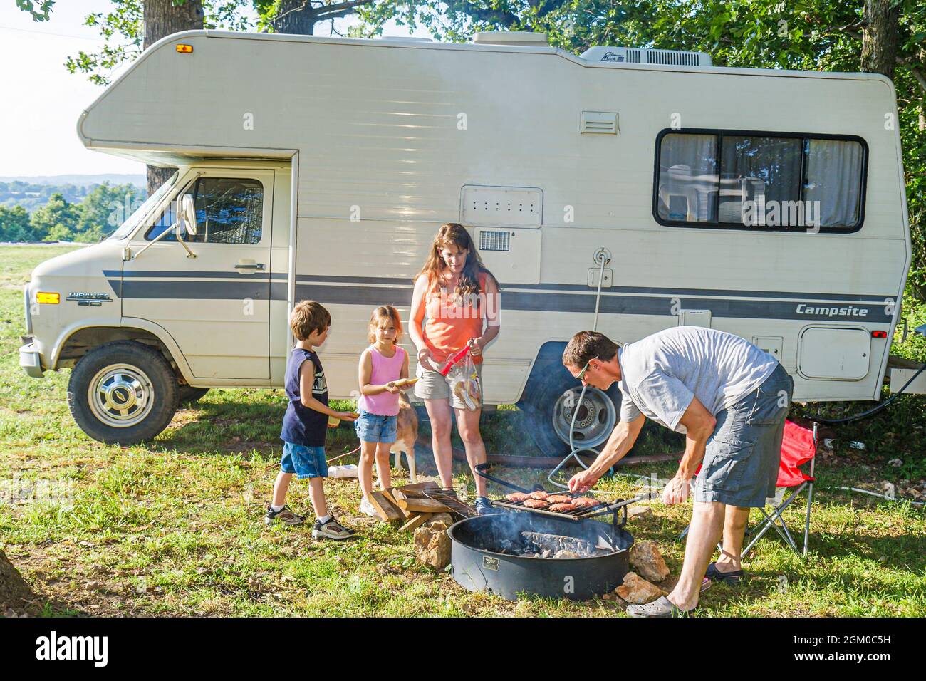 Family parent father boy boys girl siblings children kids cookout hi ...