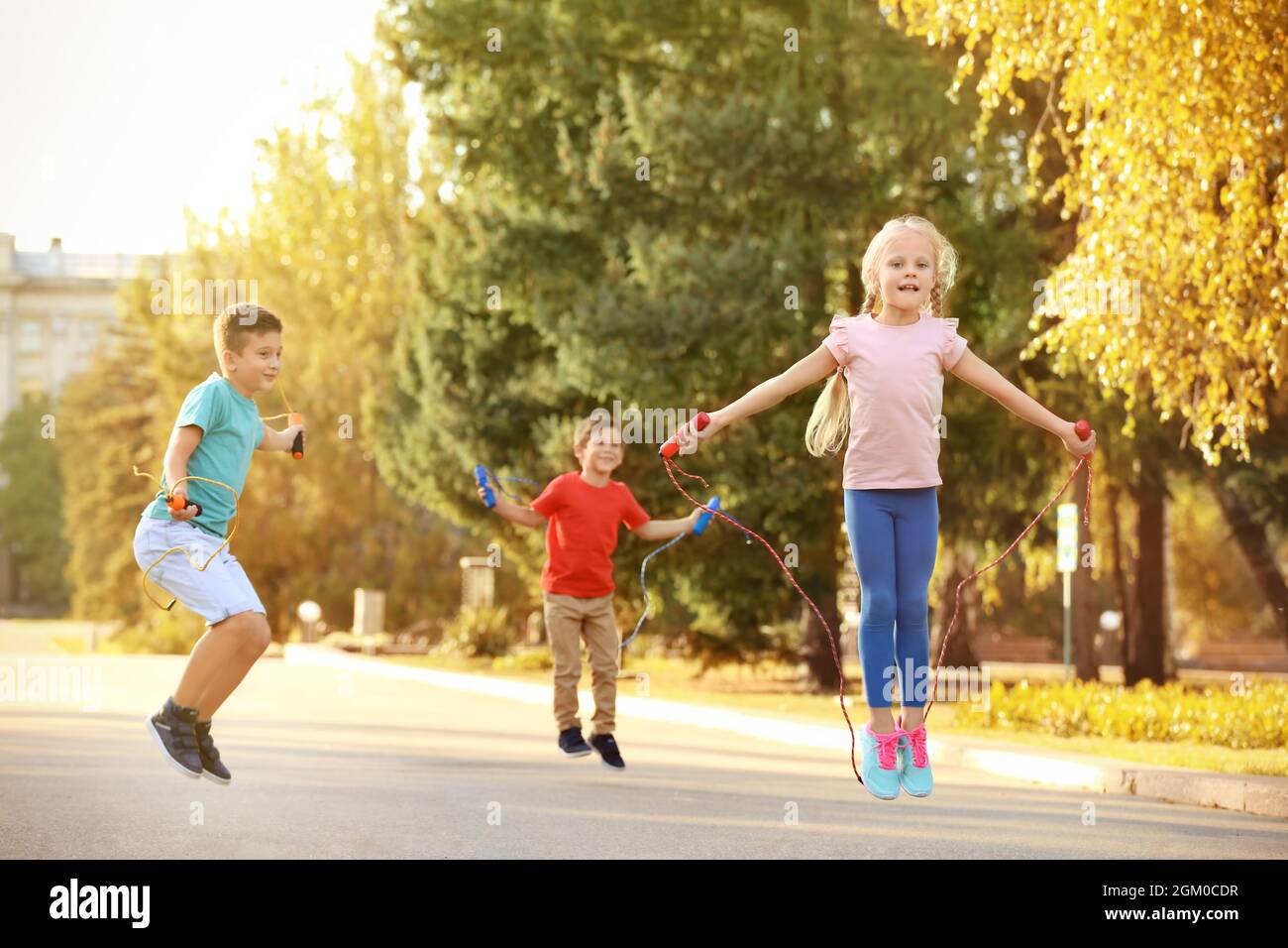 Children Skipping Rope High Resolution Stock Photography and Images - Alamy
