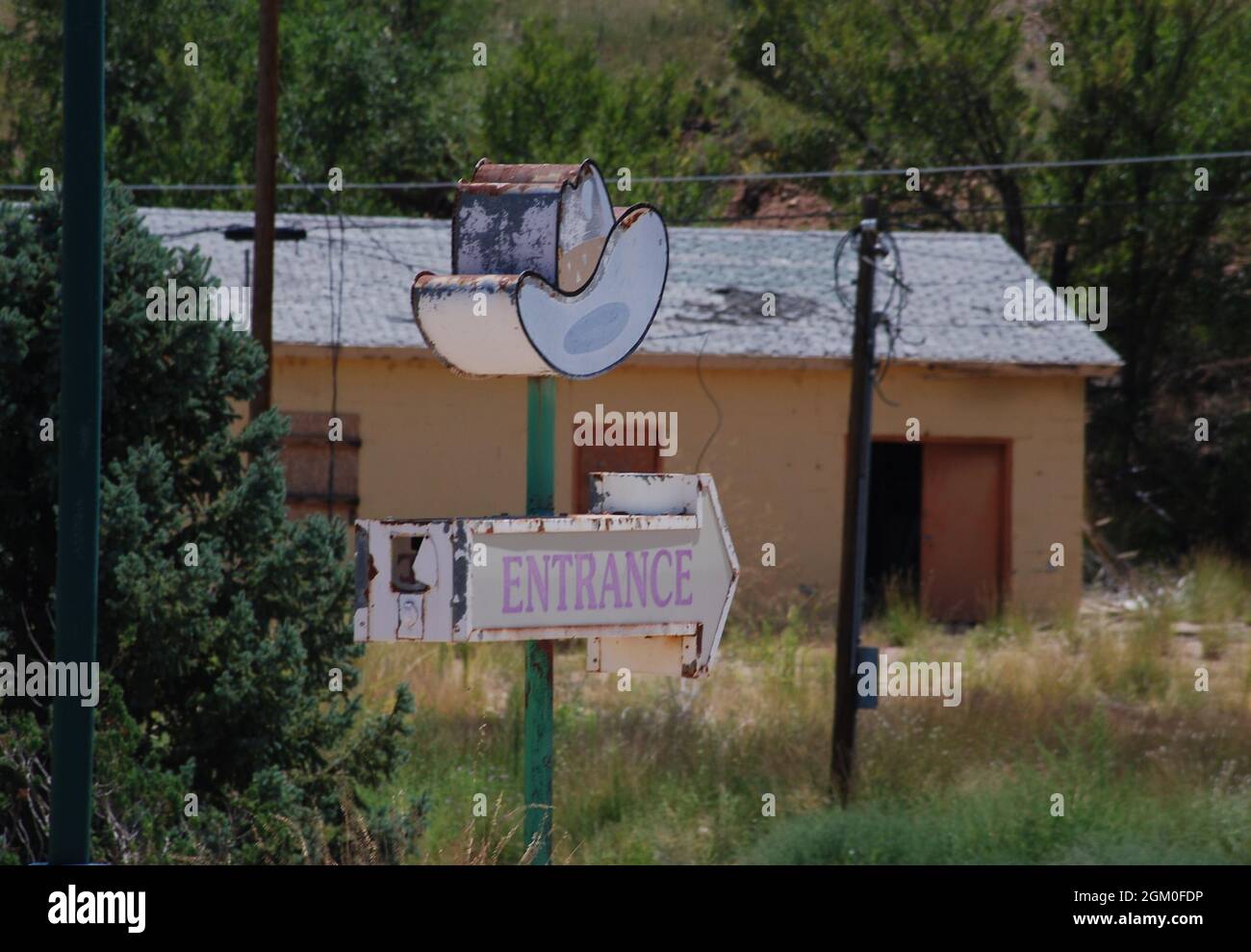 Cowboy Entrance - Route 66, New Mexico Stock Photo - Alamy
