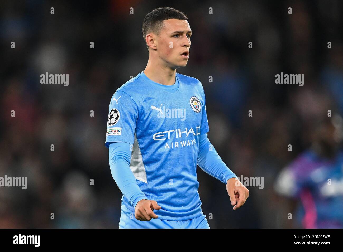 Phil Foden #47 of Manchester City during the game in, on 9/15/2021 ...