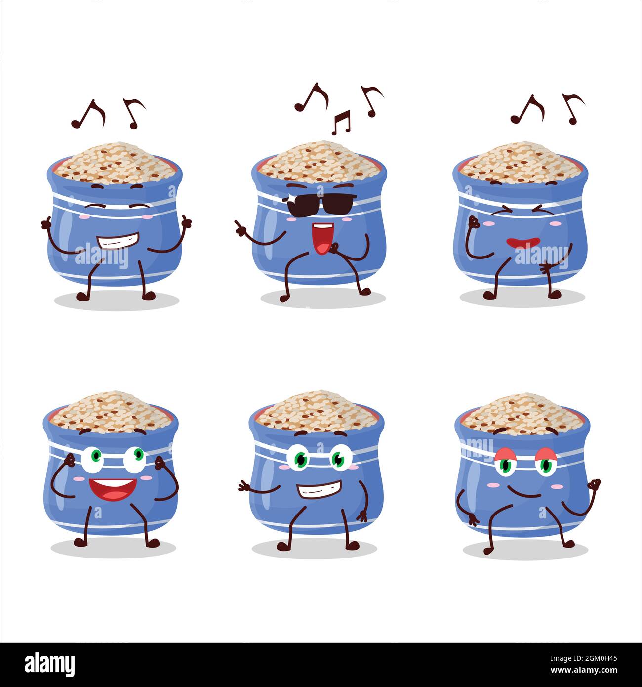 An image of sesame seeds dancer cartoon character enjoying the music ...