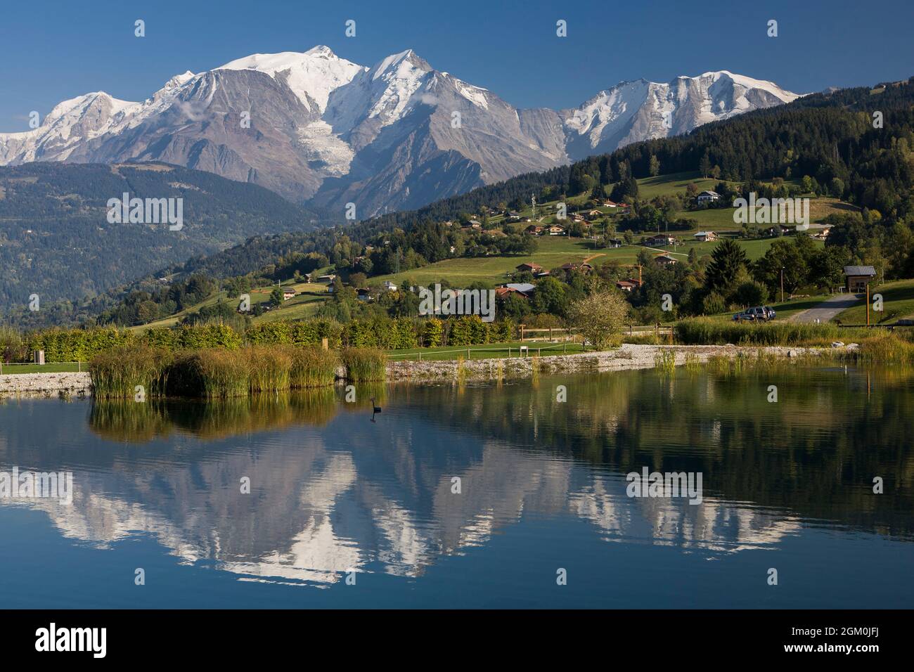 FRANCE HAUTE-SAVOIE (74) COMBLOUX, NATURAL POOL: BIOTOPE LAKE AND THE ...