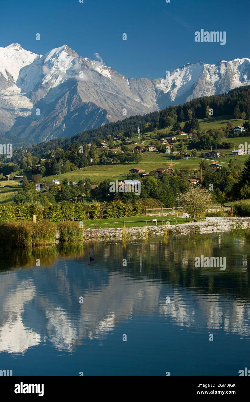 FRANCE HAUTE-SAVOIE (74) COMBLOUX, NATURAL POOL: BIOTOPE LAKE AND THE ...