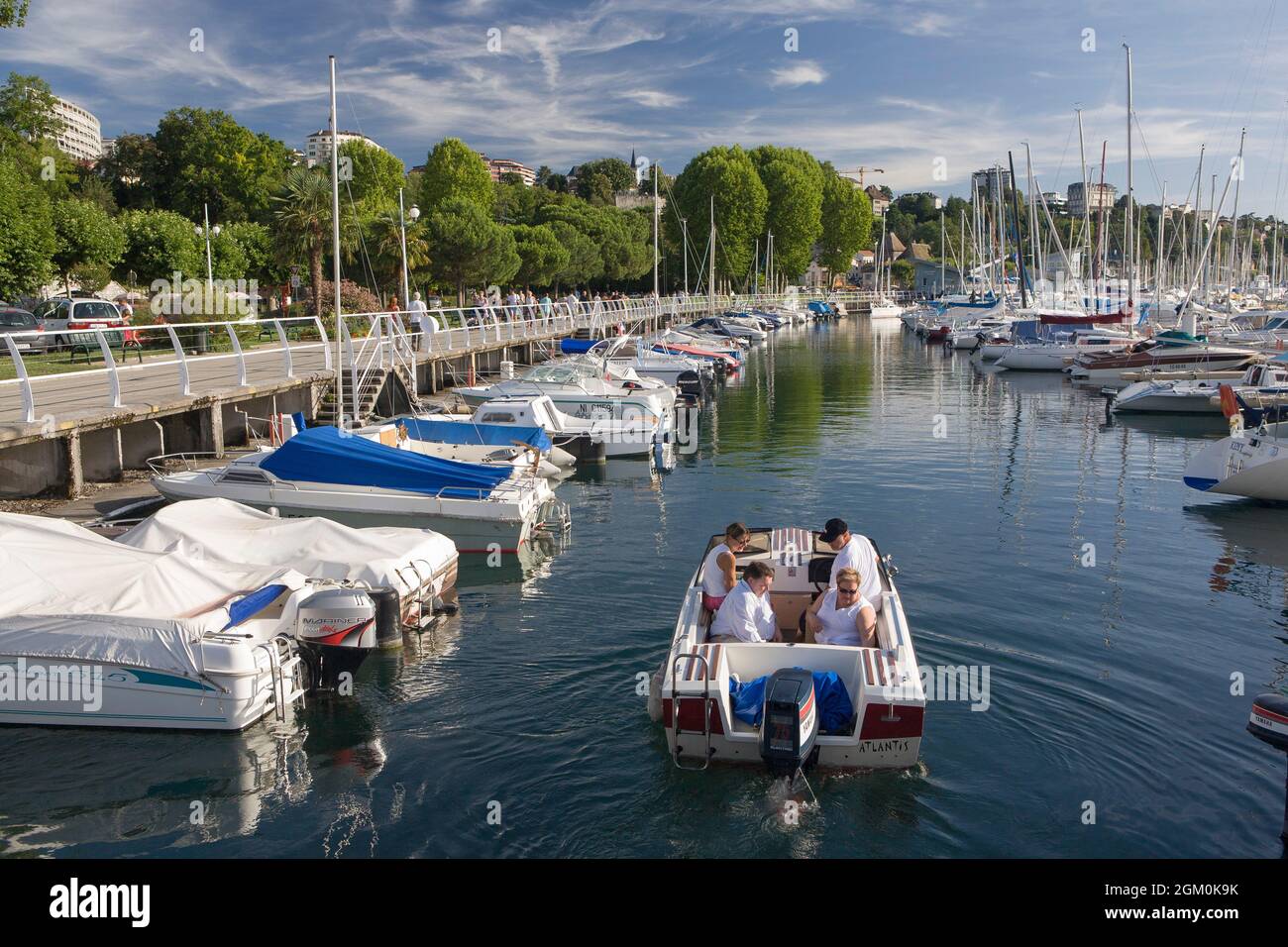 FRANCE HAUTE-SAVOIE (74) THONON-LES-BAINS, PORT OF RIVES, LAKE GENEVA ...