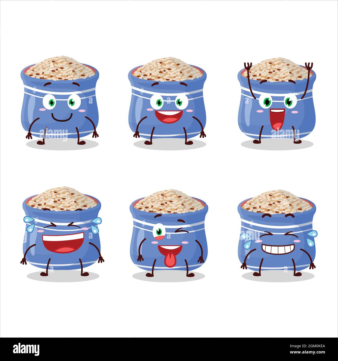 Cartoon character of sesame seeds with smile expression. Vector ...