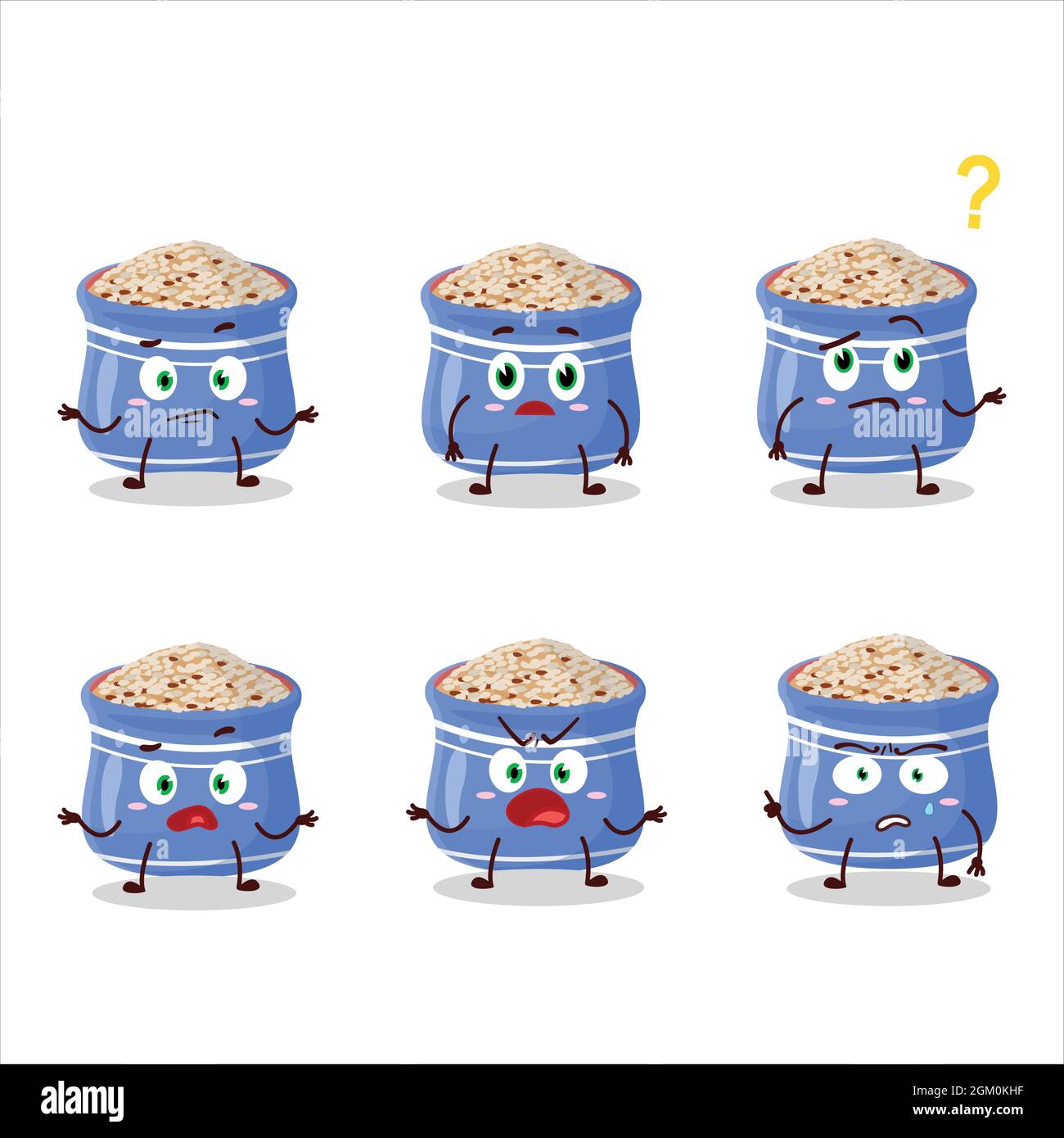 Cartoon character of sesame seeds with what expression. Vector ...