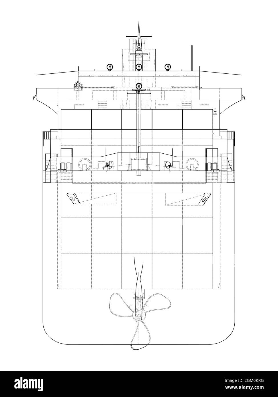 Cargo ship with containers. Vector Stock Vector Image & Art - Alamy