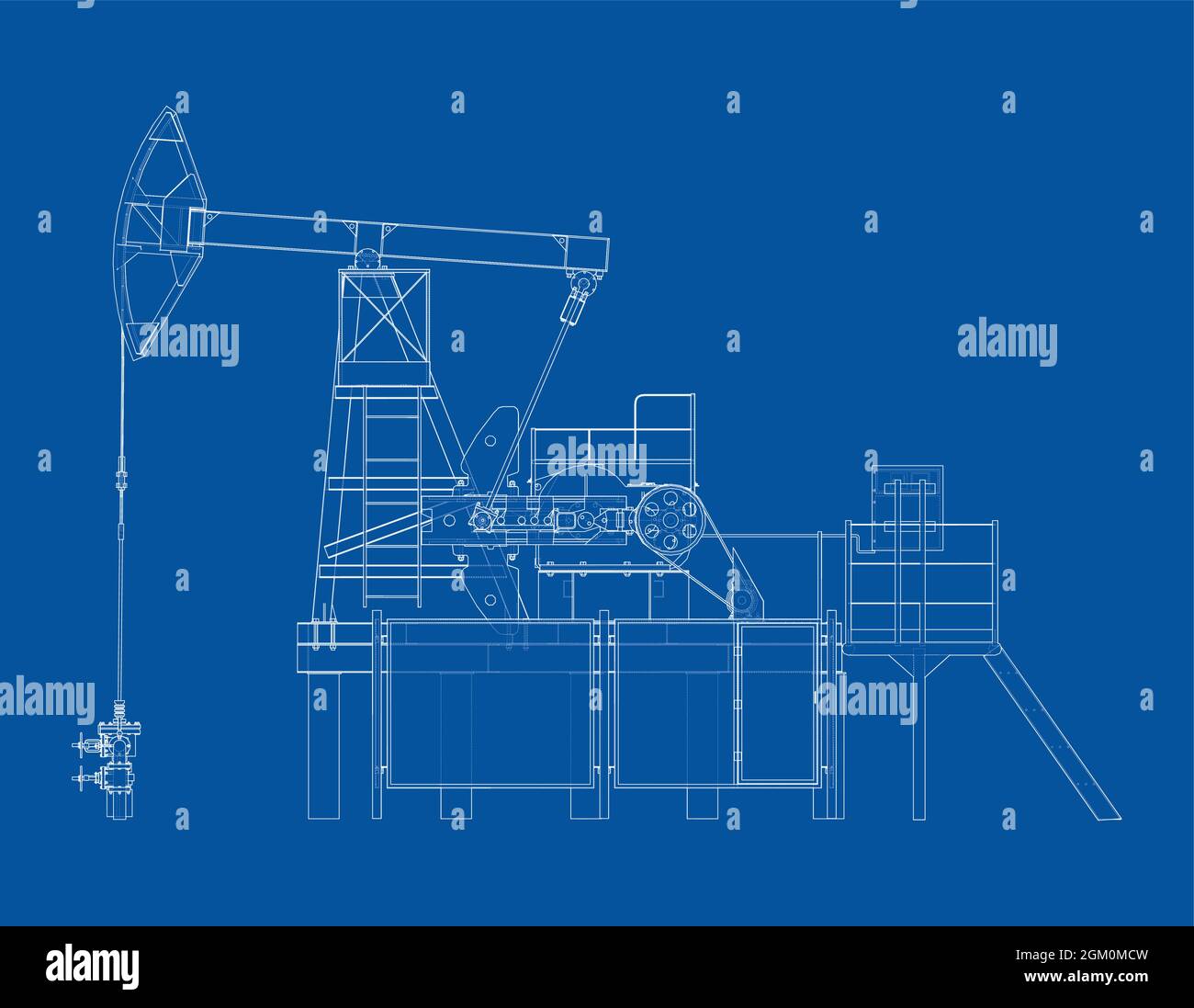 Industrial equipment for oil extraction. Vector Stock Vector Image ...