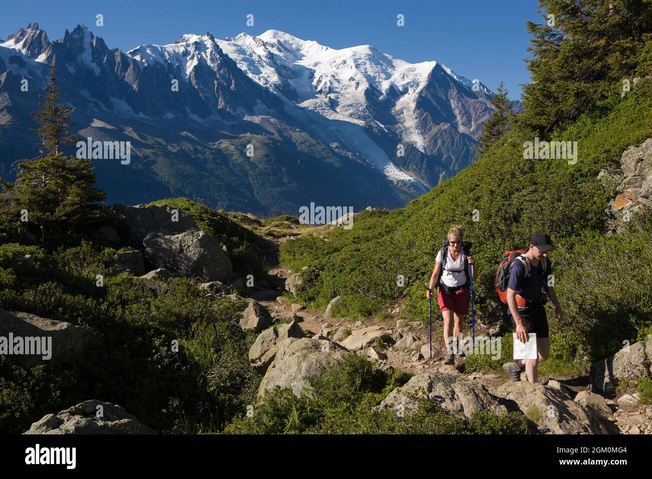 FRANCE HAUTE-SAVOIE (74) CHAMONIX, THE MONT BLANC FROM THE BALCONY OF ...