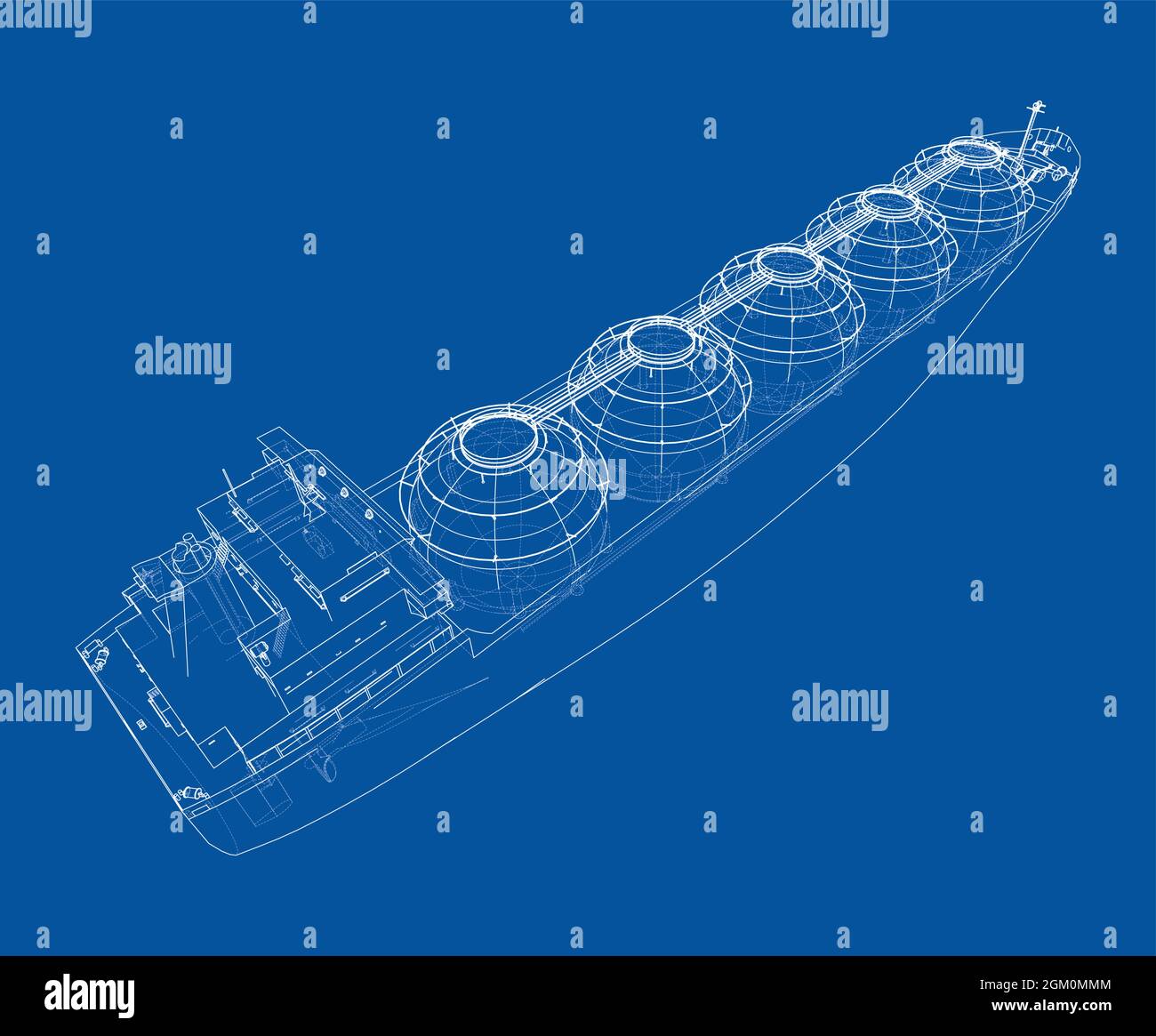 Large gas tanker or LNG carrier. Vector Stock Vector Image & Art - Alamy