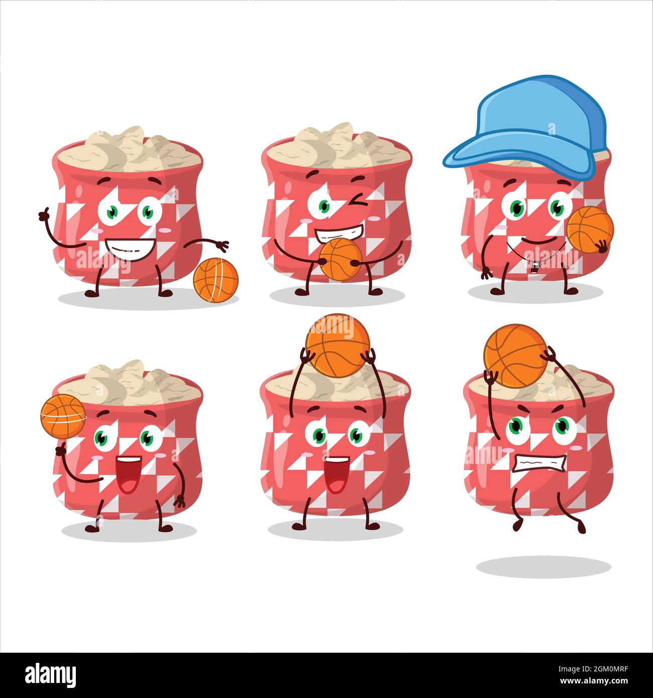 Talented dried ginger cartoon character as a basketball athlete. Vector ...