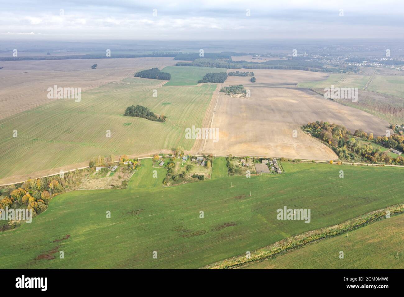 Drone rising over rural countryside hi-res stock photography and images ...