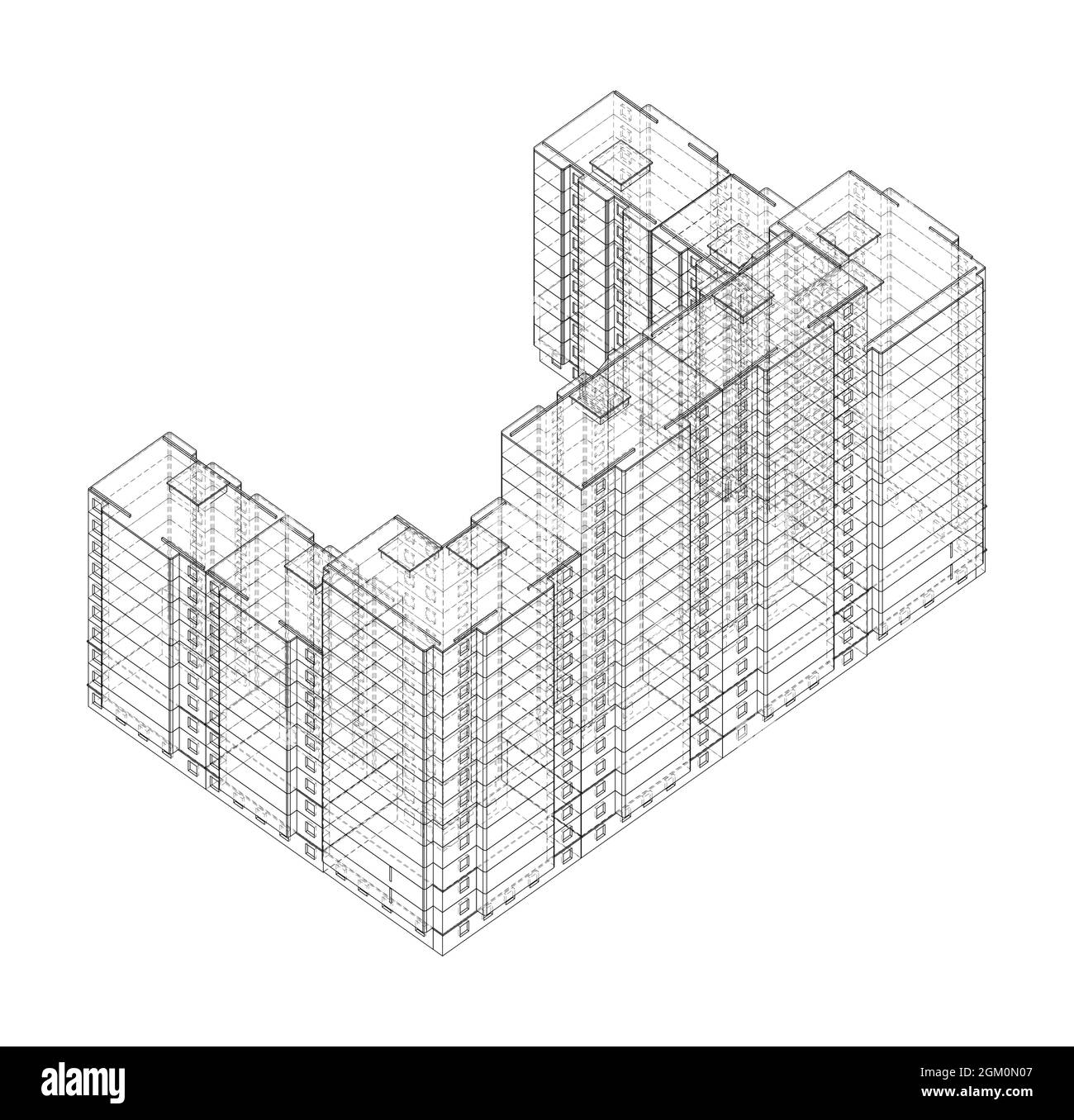 Vector multi-storey residential building Stock Vector Image & Art - Alamy