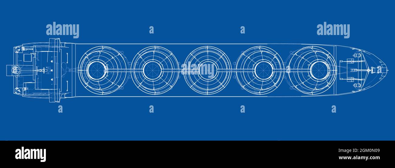 Large gas tanker or LNG carrier. Vector Stock Vector Image & Art - Alamy