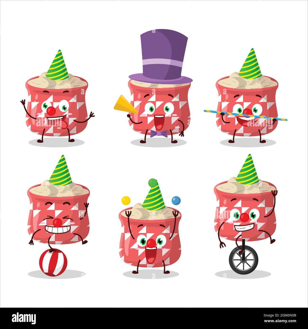 Cartoon character of dried ginger with various circus shows. Vector ...