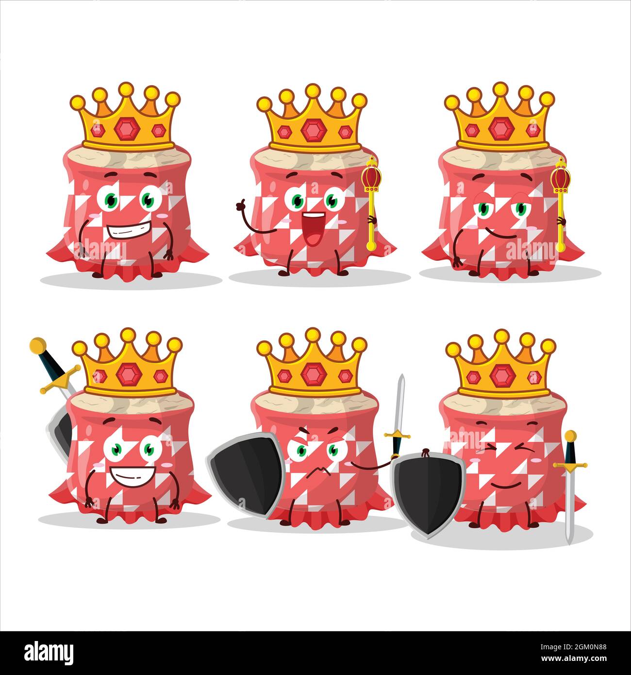 A Charismatic King dried ginger cartoon character wearing a gold crown ...