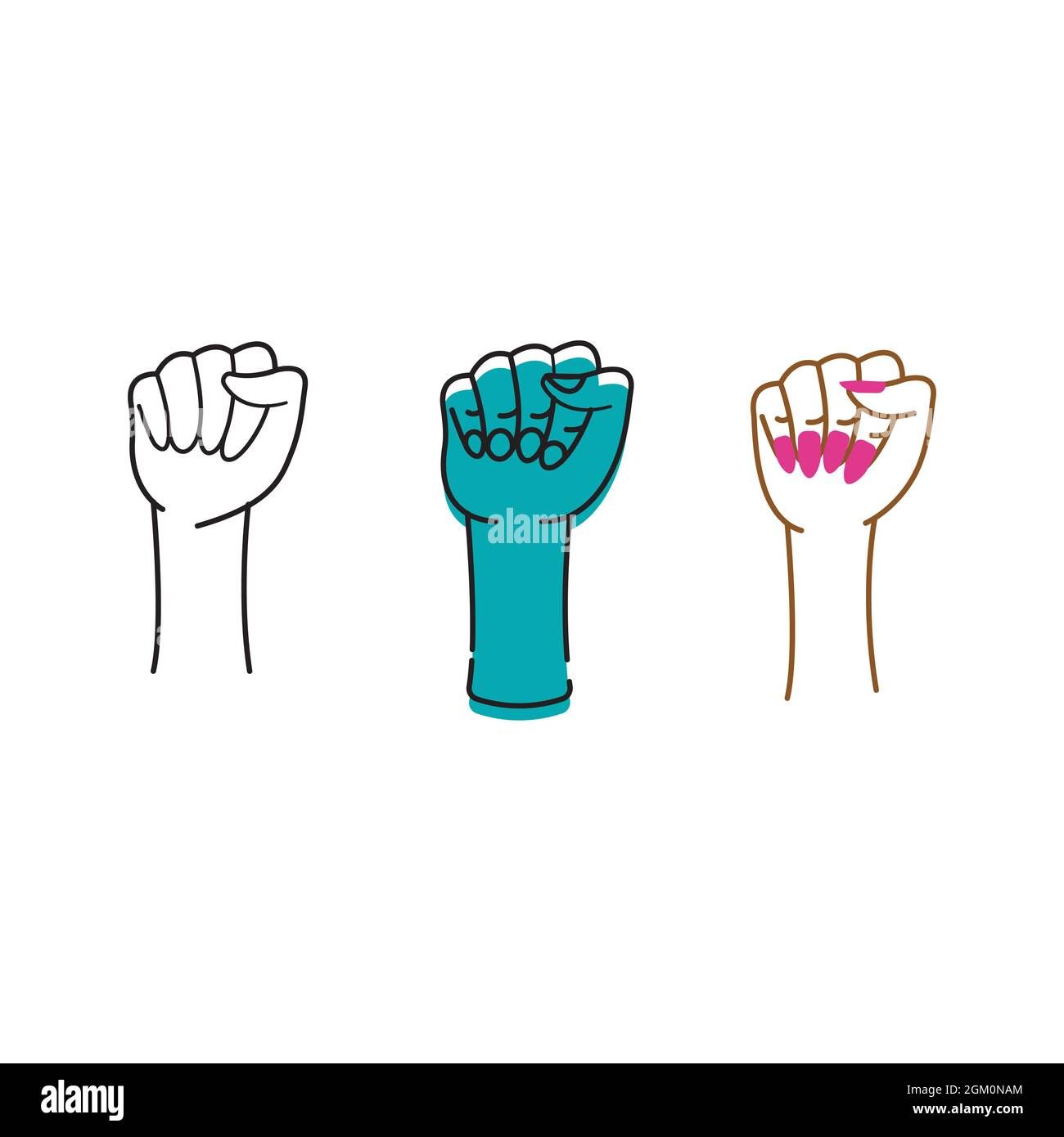 Strong woman background template Cut Out Stock Images & Pictures - Alamy