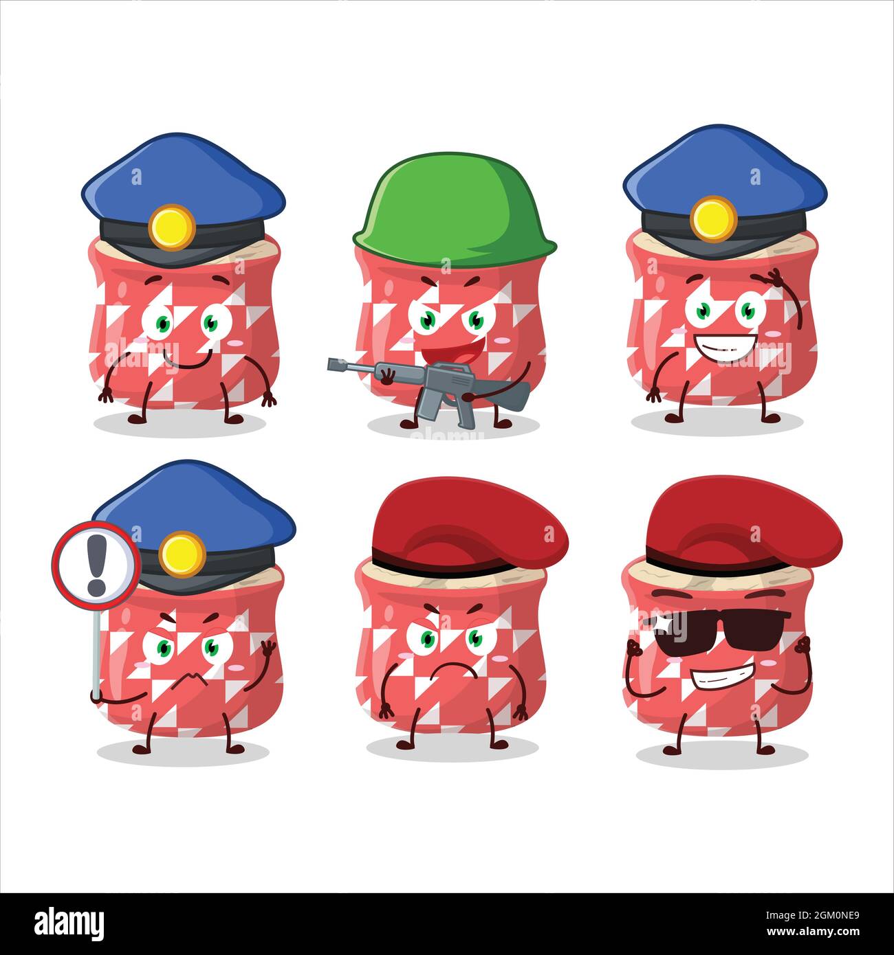 A dedicated Police officer of dried ginger mascot design style. Vector ...
