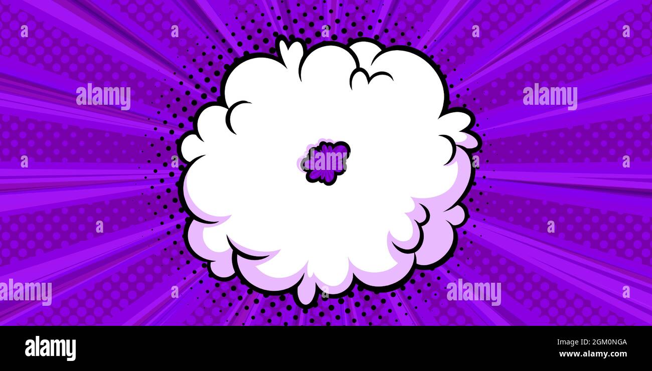 Surprising boom cloud in halftone background for sales and promotions ...